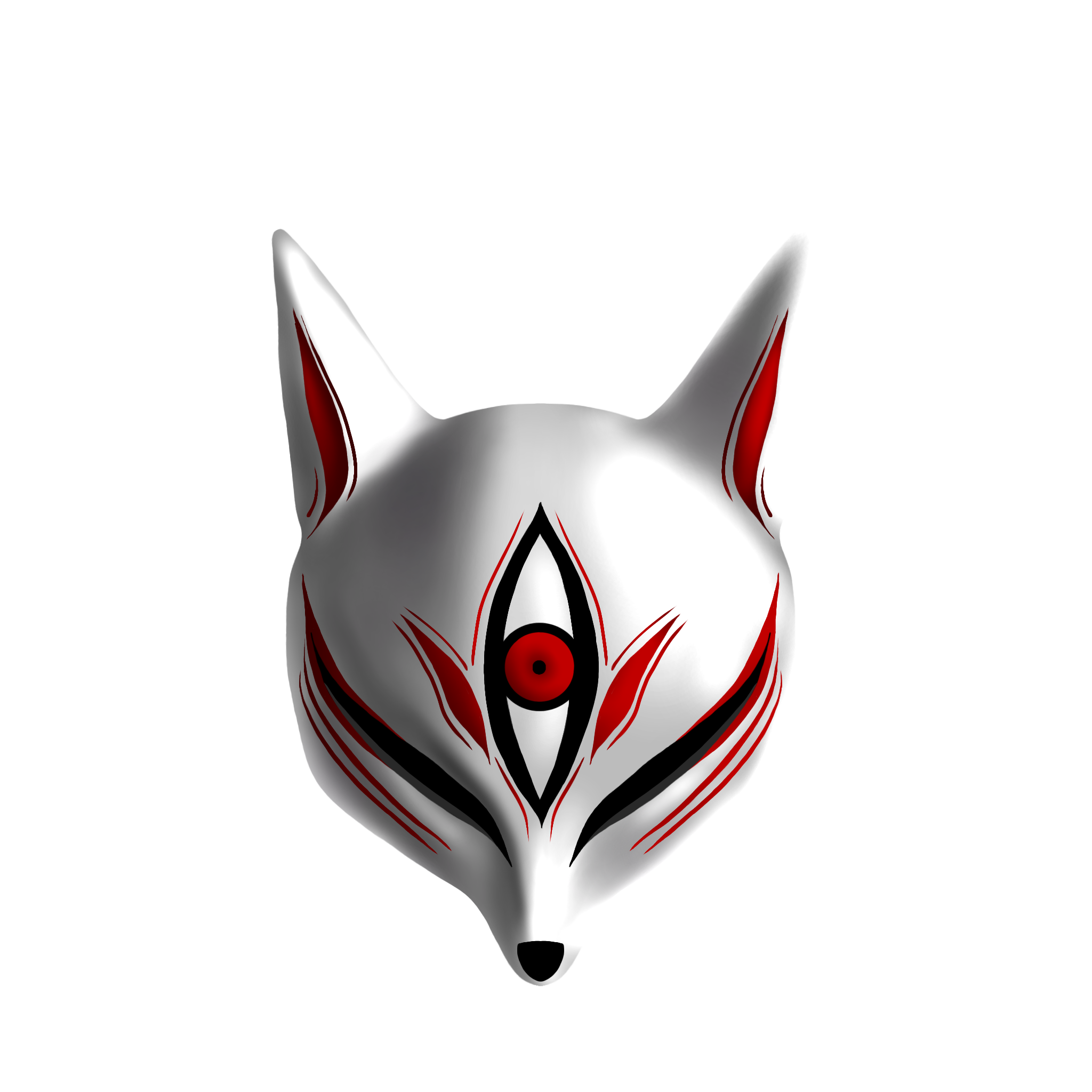 Japanese Half Face Kitsune Mask - ibisPaint