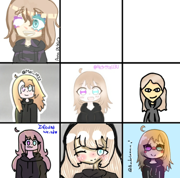 9 Styles Collab (｡•̀ᴗ-) (re-upload) - ibisPaint