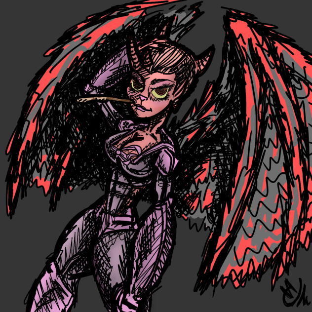 scribble demon Warrior chick - ibisPaint
