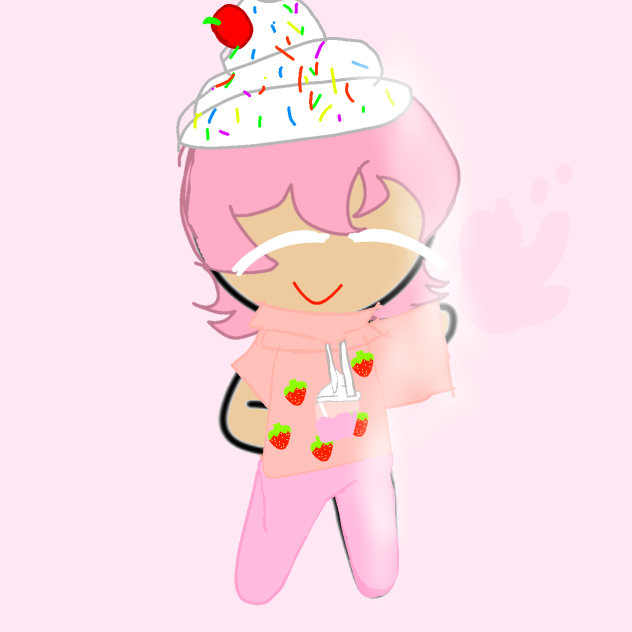 Strawberry milkshake cookie - ibisPaint