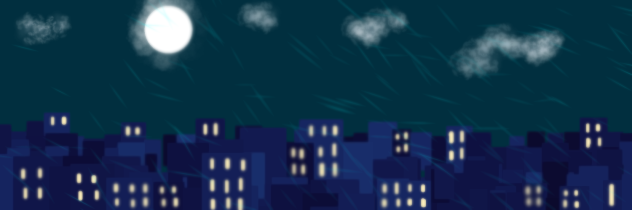 Rainy skyline - ibisPaint