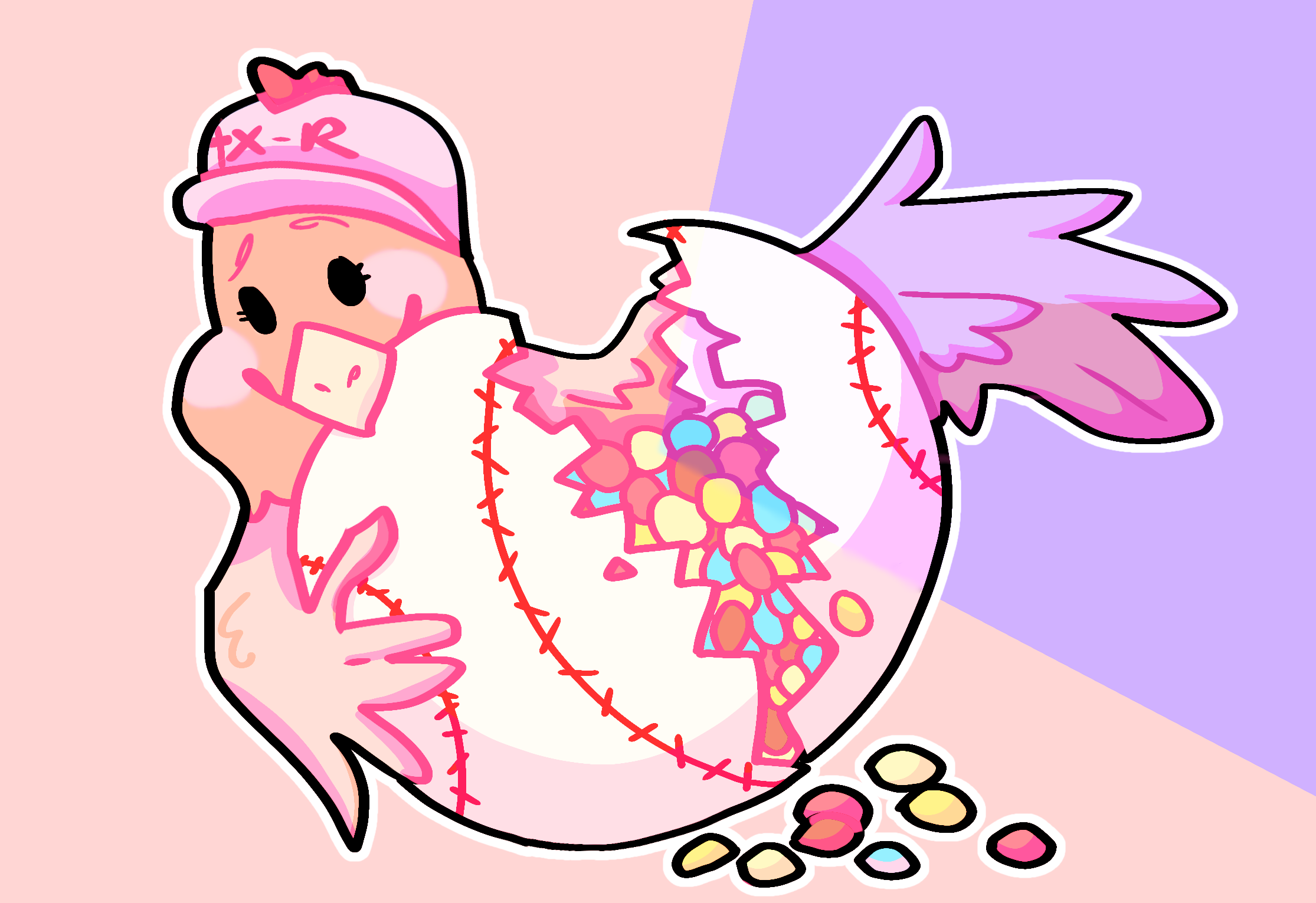 Baseball chicken - ibisPaint