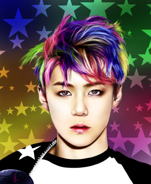 Rainbow and Stars - ibisPaint
