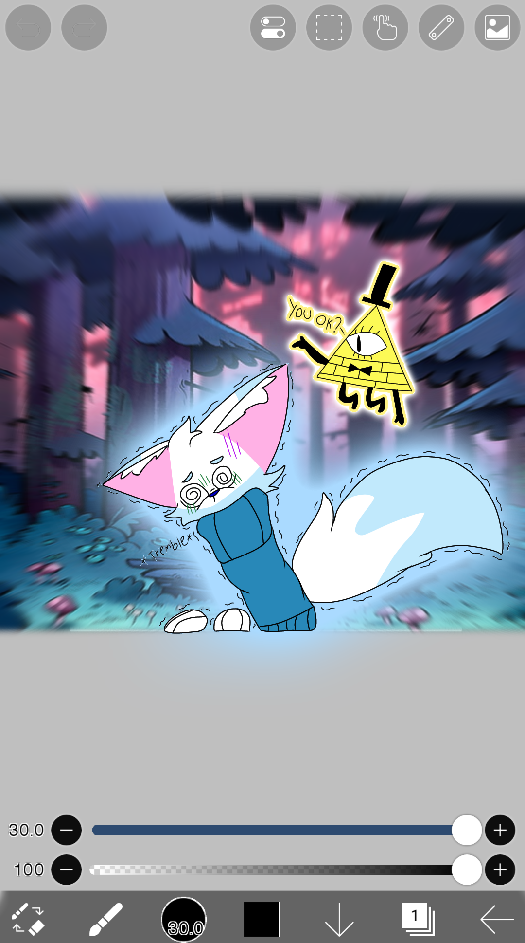 Huniko & Bill Cipher - ibisPaint