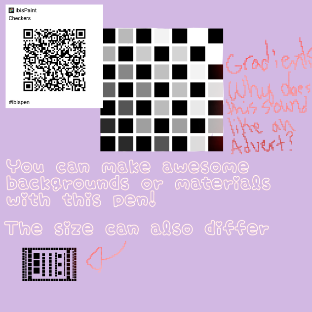A checkers pen - ibisPaint
