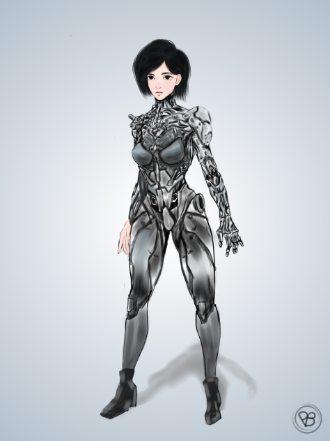 Cyborg girl PINKBLOOD - ibisPaint