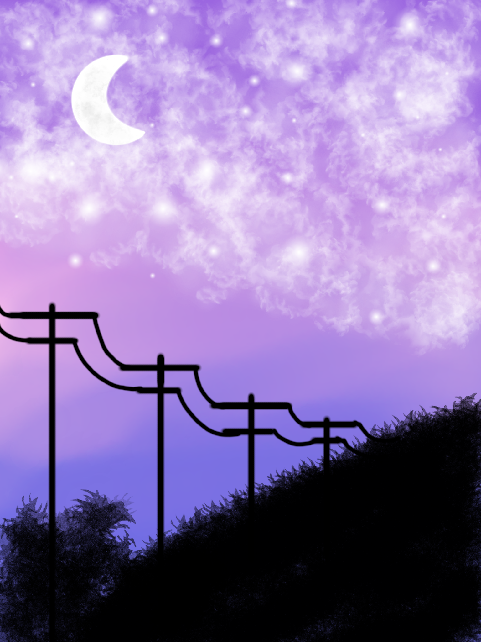 A beautiful night sky - ibisPaint