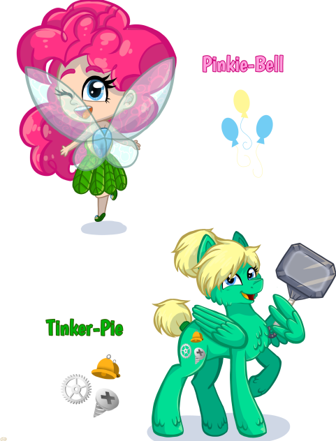 Pinkie-Bell and Tinker-Pie - ibisPaint