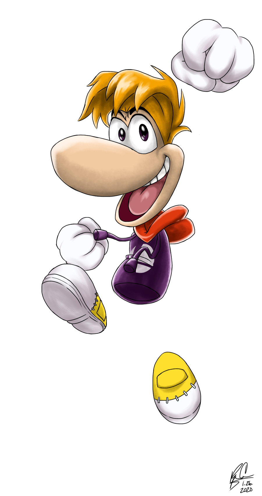 Rayman (Smash mural render) - ibisPaint