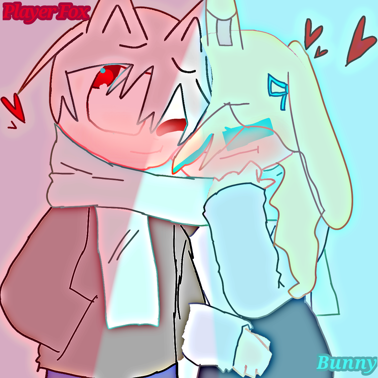 piggy Player Fox x Bunny 👉🏻👈🏻 Ú-Ù - ibisPaint