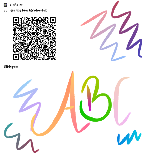 calligraphy brush (colourful) - ibisPaint