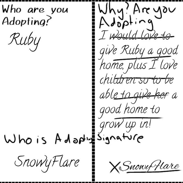 Adoption papers for Ruby - ibisPaint