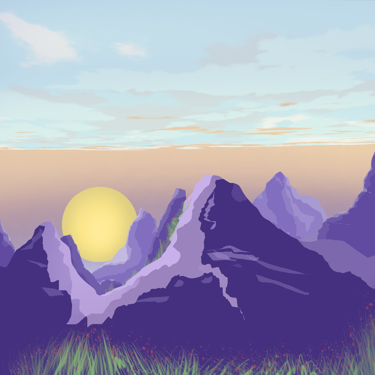 mountains - ibisPaint