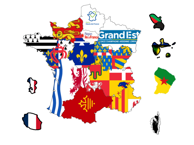 French Regions with Flags - ibisPaint