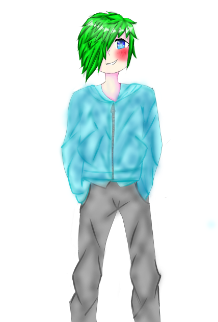 Man hair green - ibisPaint