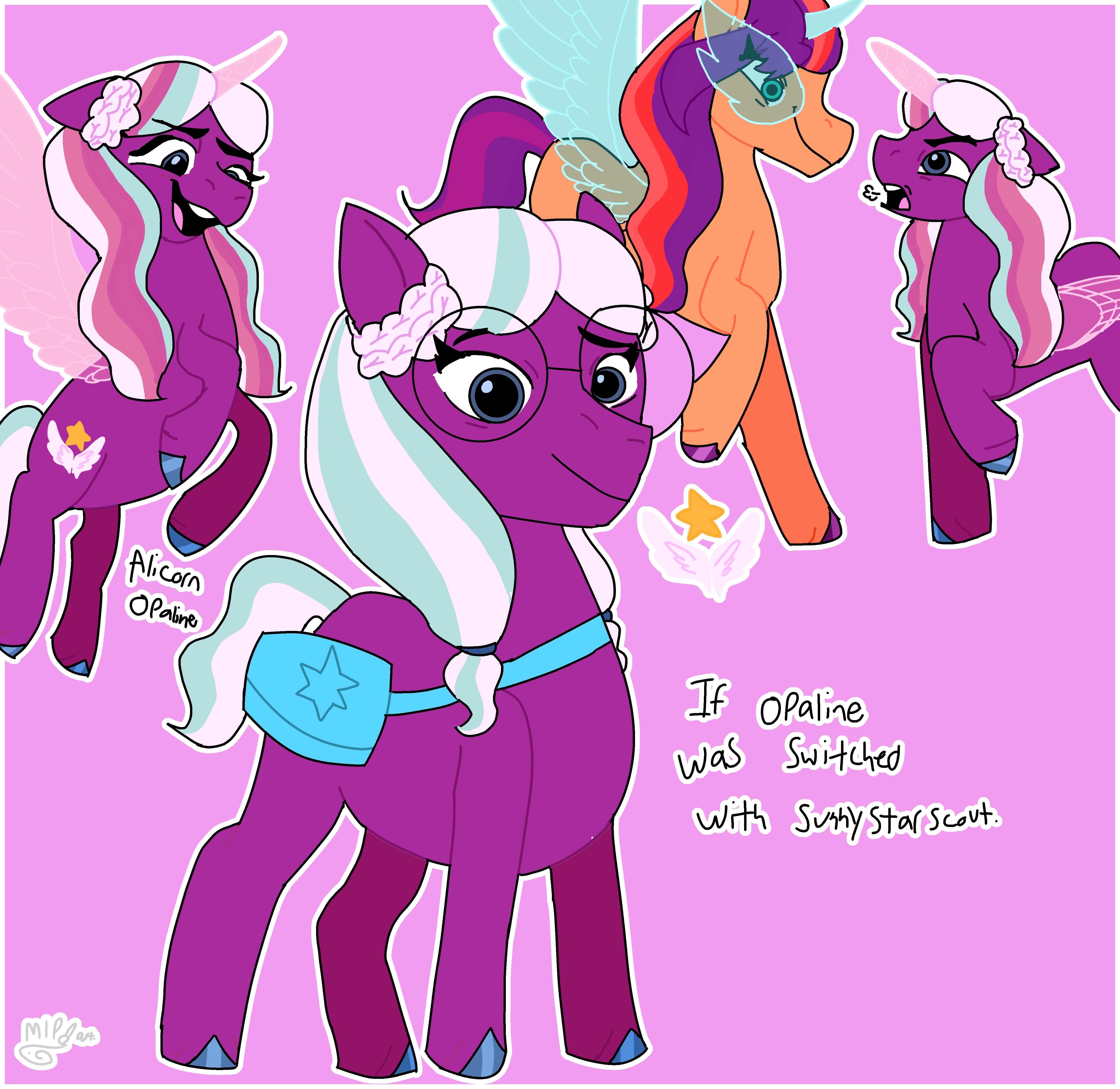 Opaline and sunny switch - ibisPaint