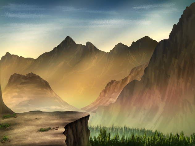 Mountains view - ibisPaint