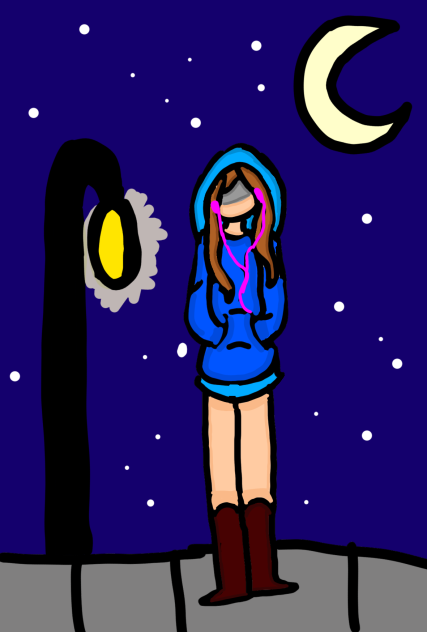 night time stroll - ibisPaint