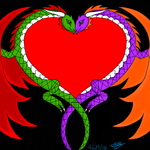 Dragon love - ibisPaint