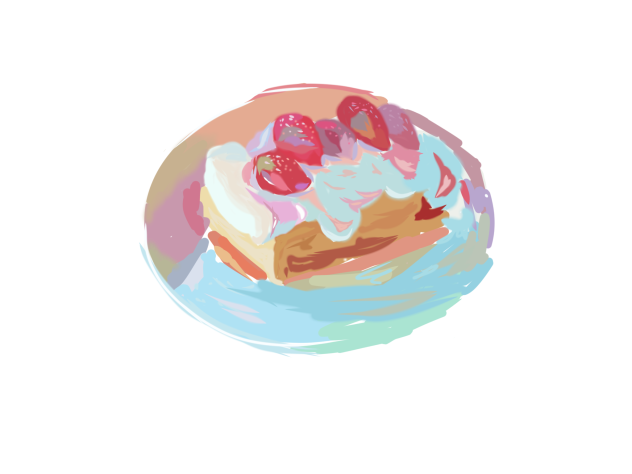 strawberry cake - ibisPaint