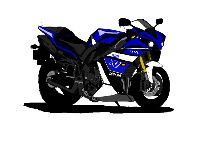 YAMAHA YZF-R1 Blue pattern - ibisPaint