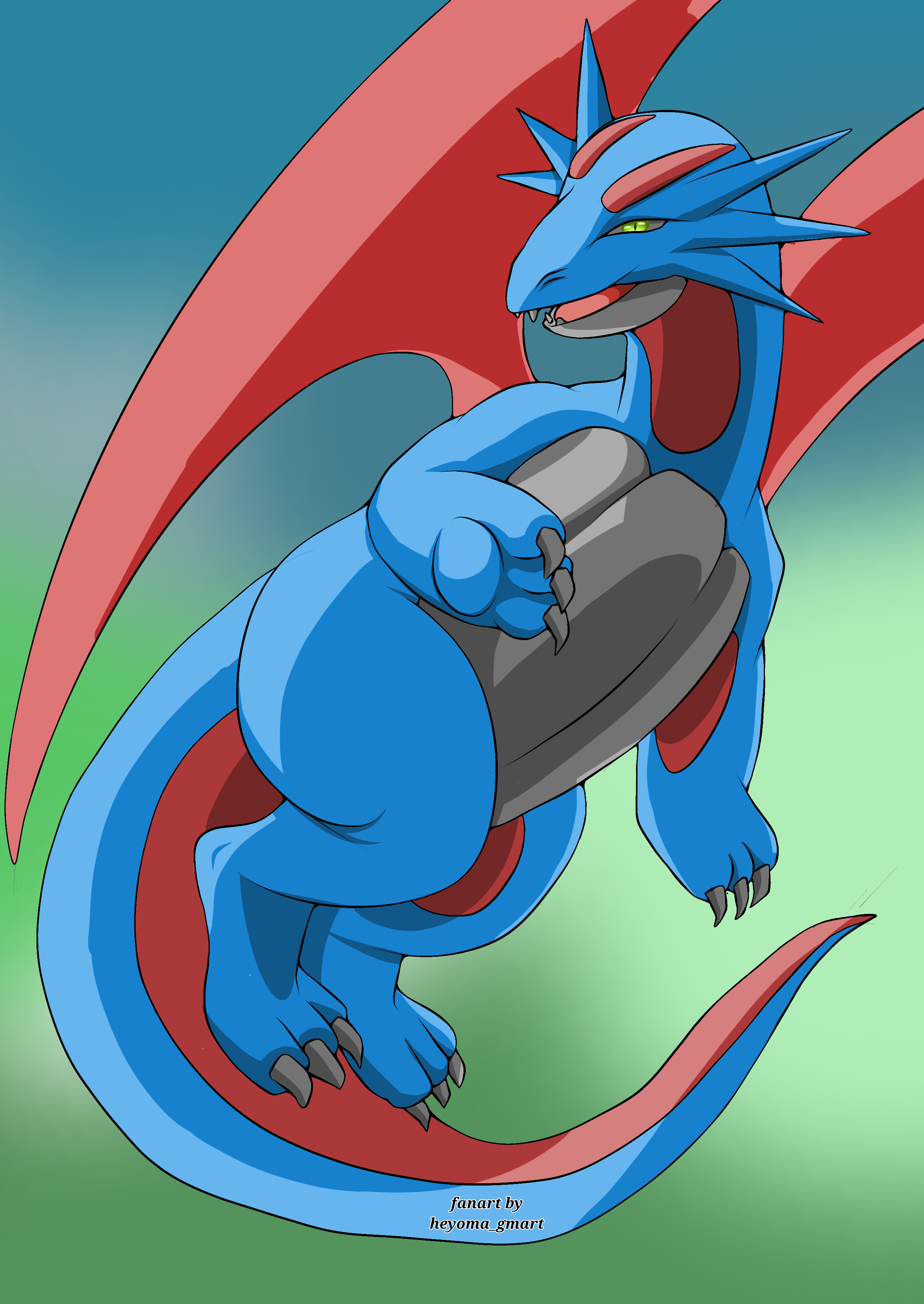 dibujo de salamence -pokemon- - ibisPaint