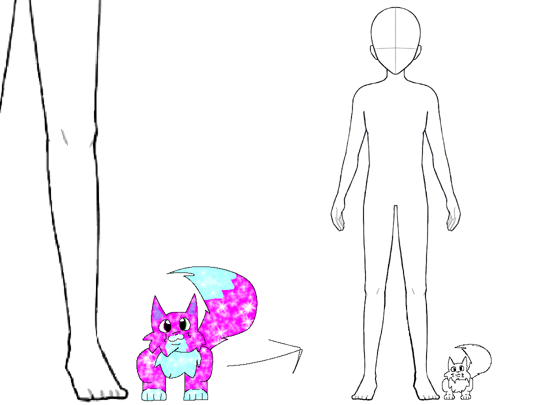(sparkly)Meebster size comparison thingy - ibisPaint