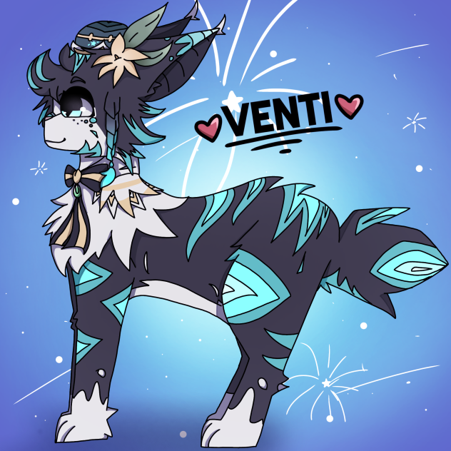 Venti as a cat - ibisPaint