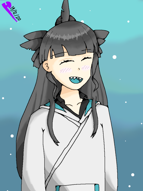 Artemis of the Blue Fan Art - ibisPaint