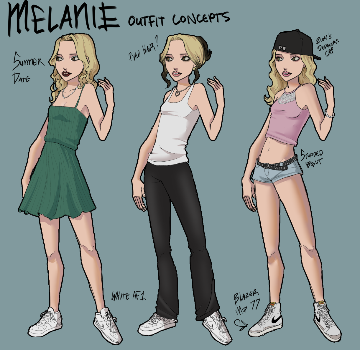 Mel summer outfits - ibisPaint