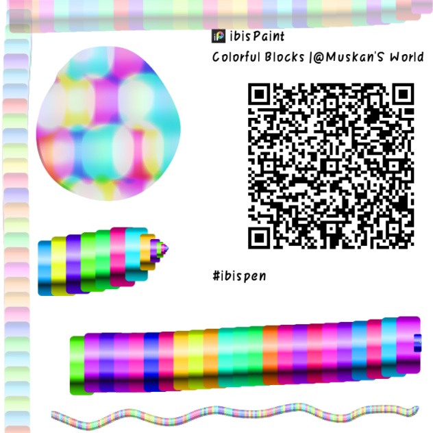 colourful blocks Brush - ibisPaint