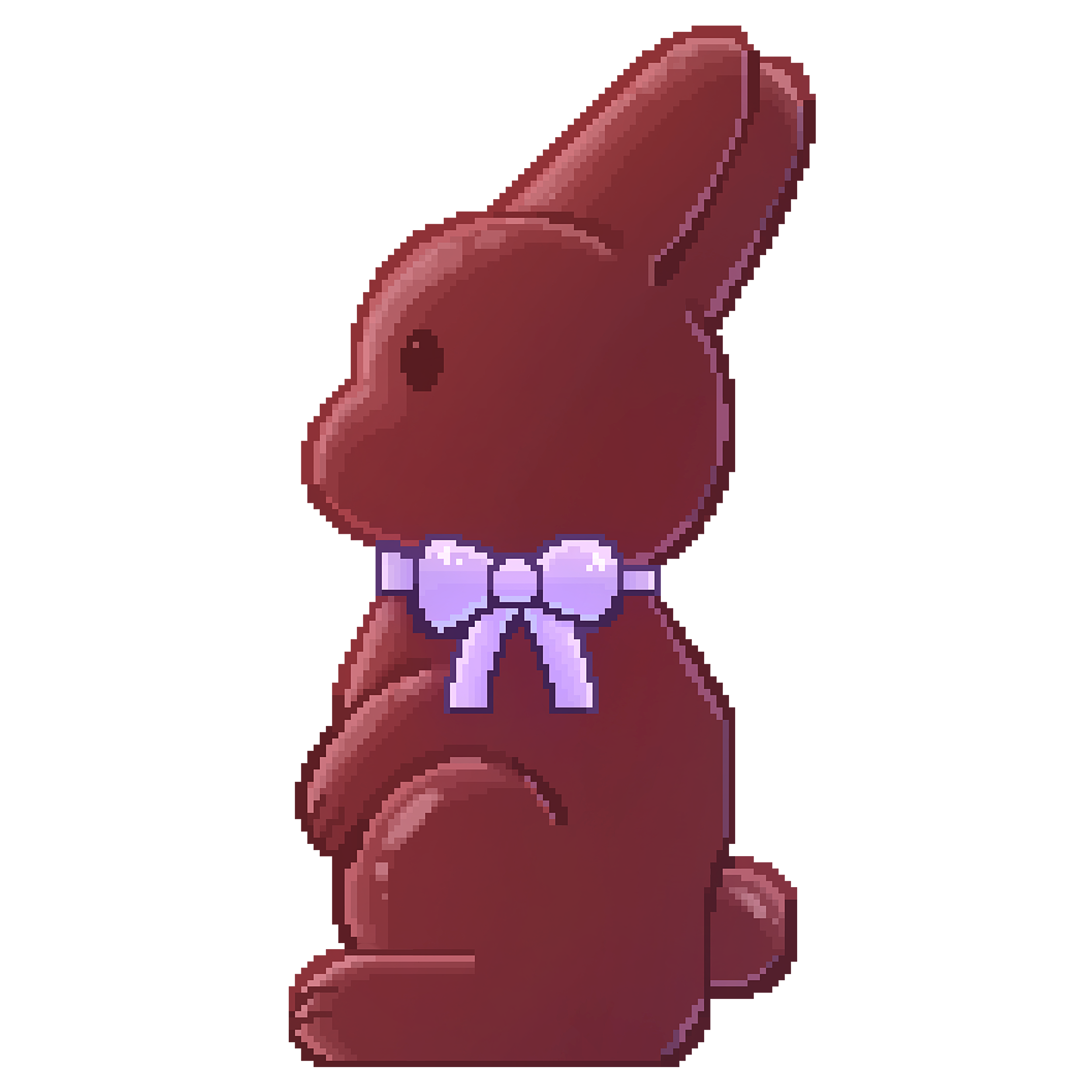 Chocolate bunny (pixel) 02 - ibisPaint