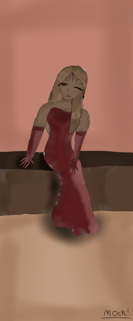 Lady in a red dress ️👗👠 - ibisPaint