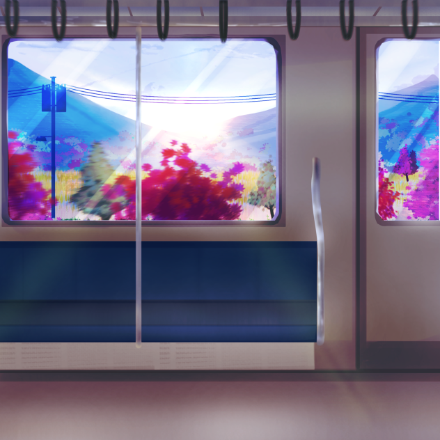 IBM1518 a train through autumn scenery - ibisPaint