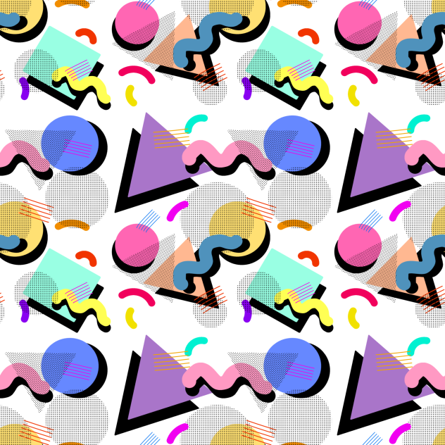 Retro pop pattern 1 a - ibisPaint