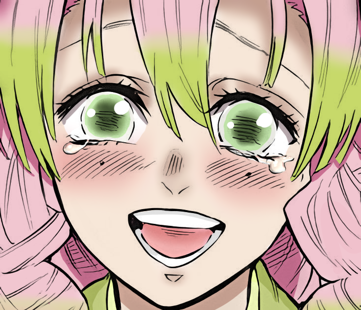 Mitsuri crying tears of joy - ibisPaint