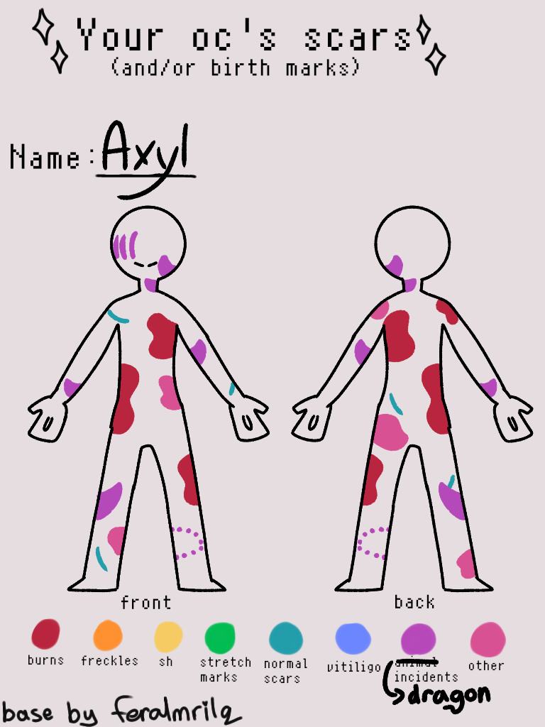 Axyl's scars - ibisPaint