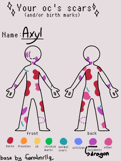 Axyl's scars - ibisPaint