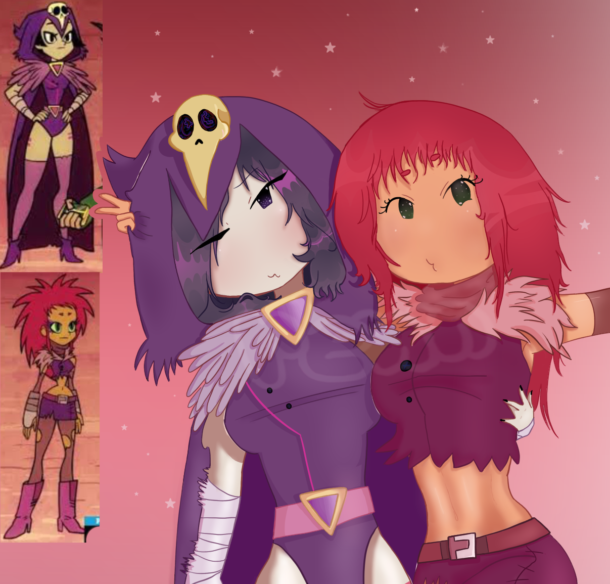 Starfire and Raven🫶🏼 - ibisPaint