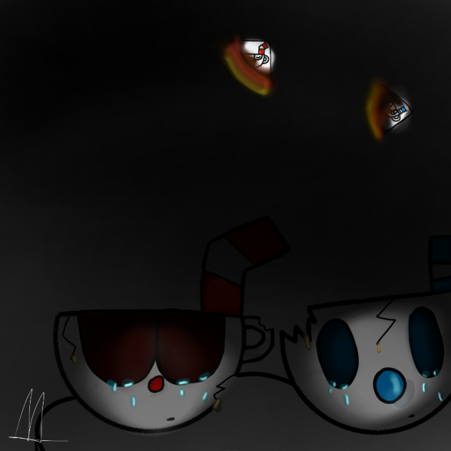 game over for Cuphead and mugman - ibisPaint
