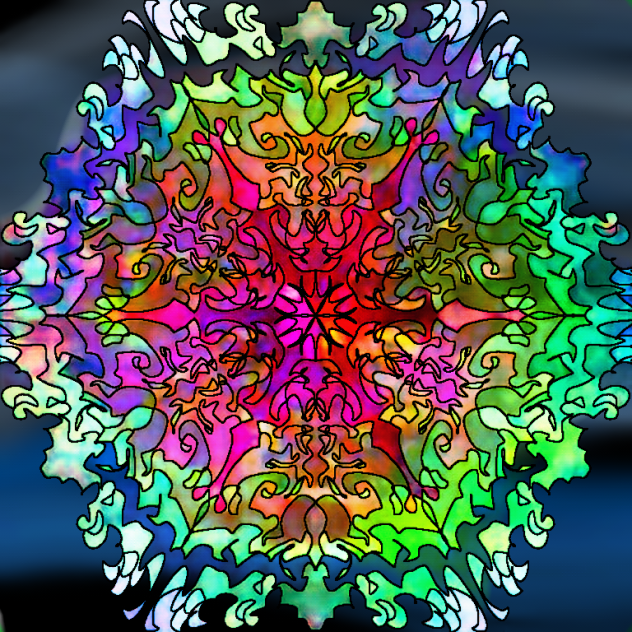 spotted stained glass - ibisPaint