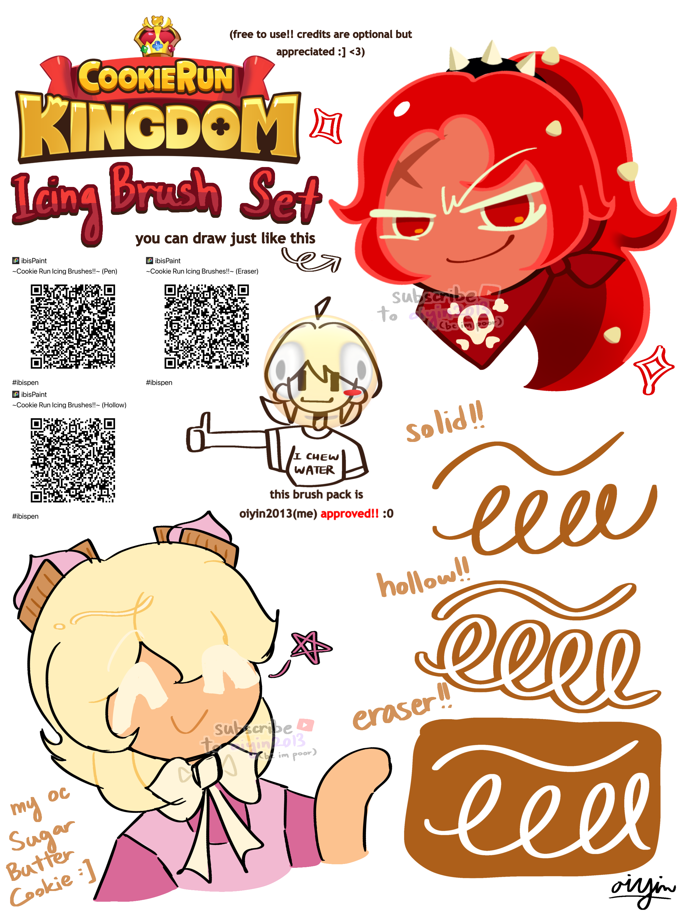 COOKIE RUN KINGDOM ICING BRUSH SET!! - ibisPaint