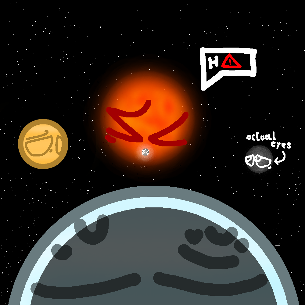 Big red dying star (aka red giant) - ibisPaint