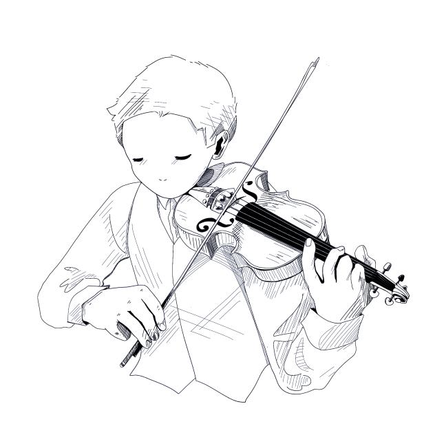 Playing violin - ibisPaint