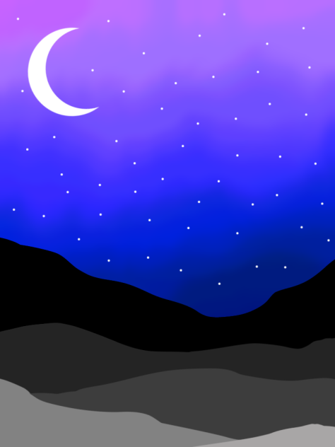 Paisaje de noche - ibisPaint