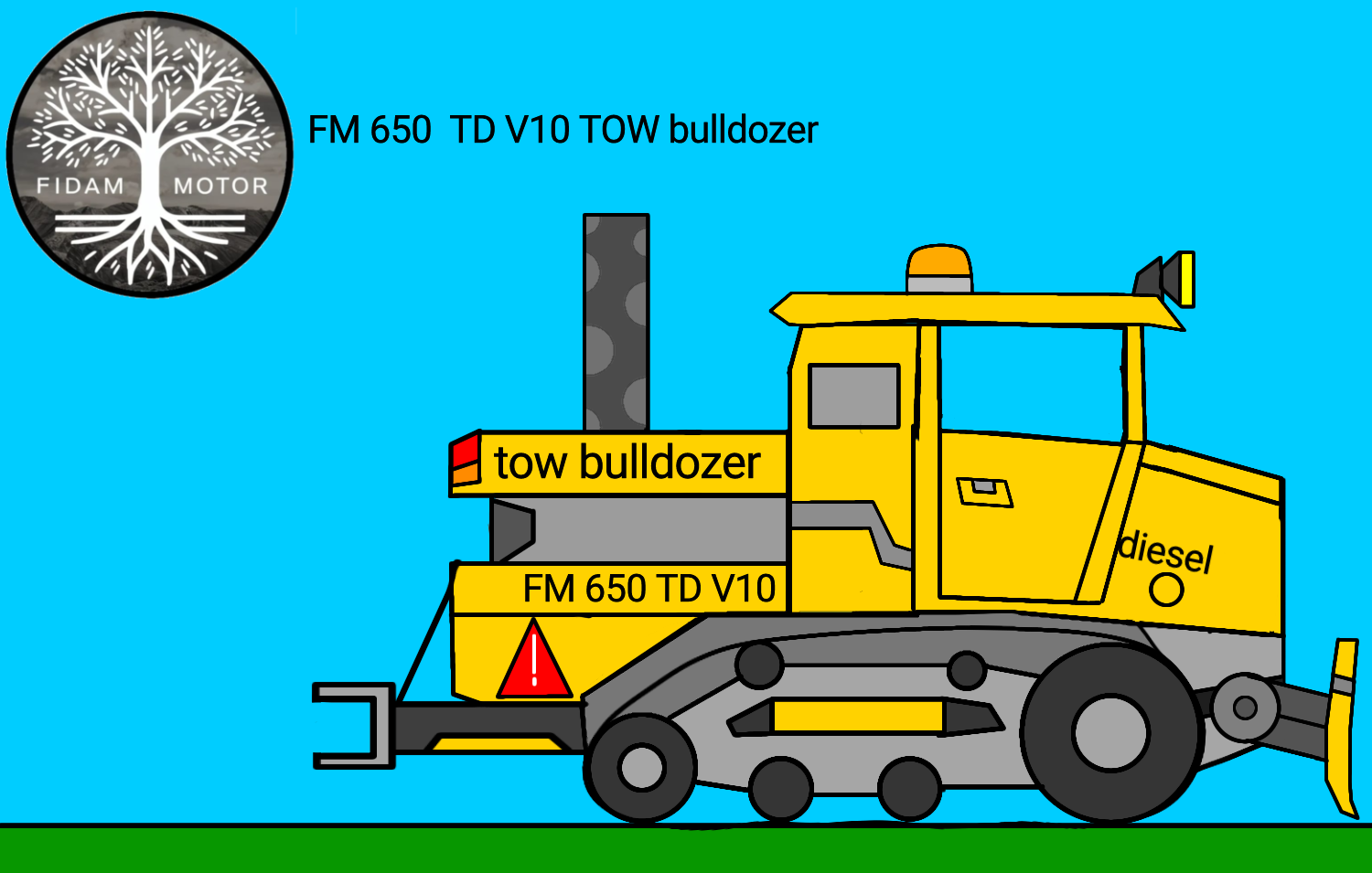 TD V10 tow bulldozer - ibisPaint