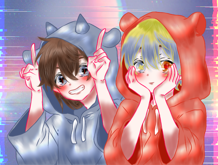 me and hikari cosplay - ibisPaint