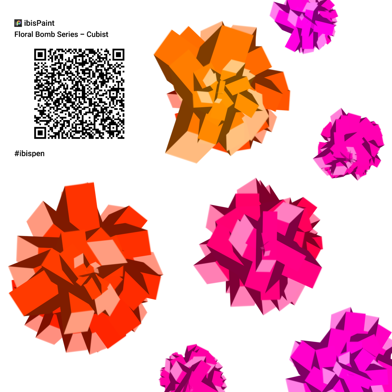 Floral Bomb Series - Cubist - ibisPaint