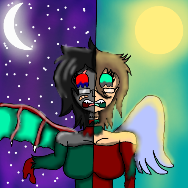 dark moon vs light sun - ibisPaint