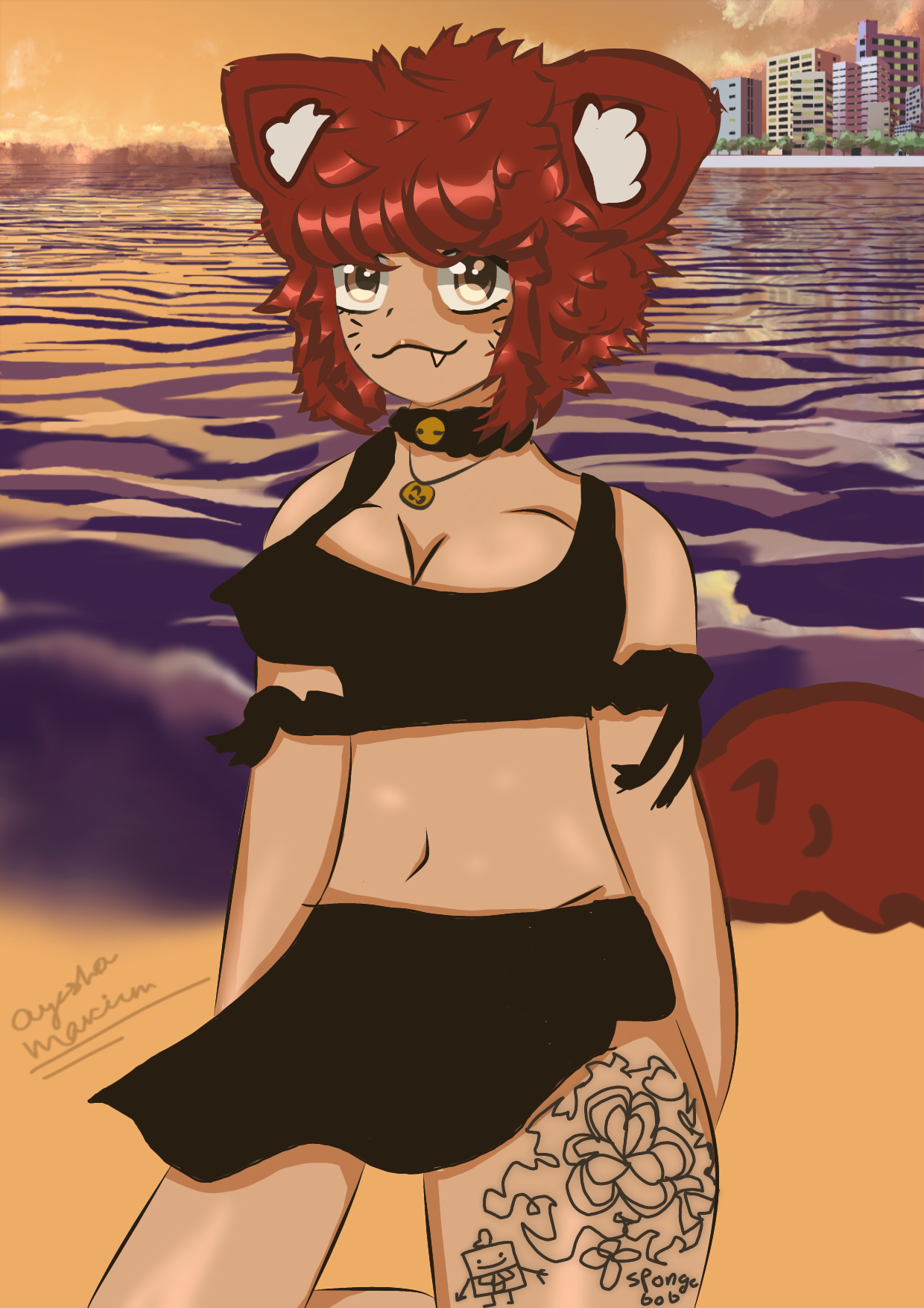 Sunset beach date - ibisPaint